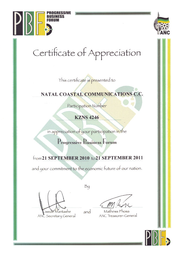 Accreditations | Coastal Communications